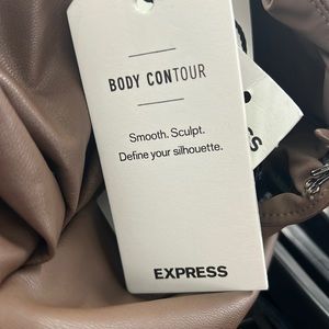 Express | Dresses | Nwt Body Contour Faux Leather Twist Midi Dress ...